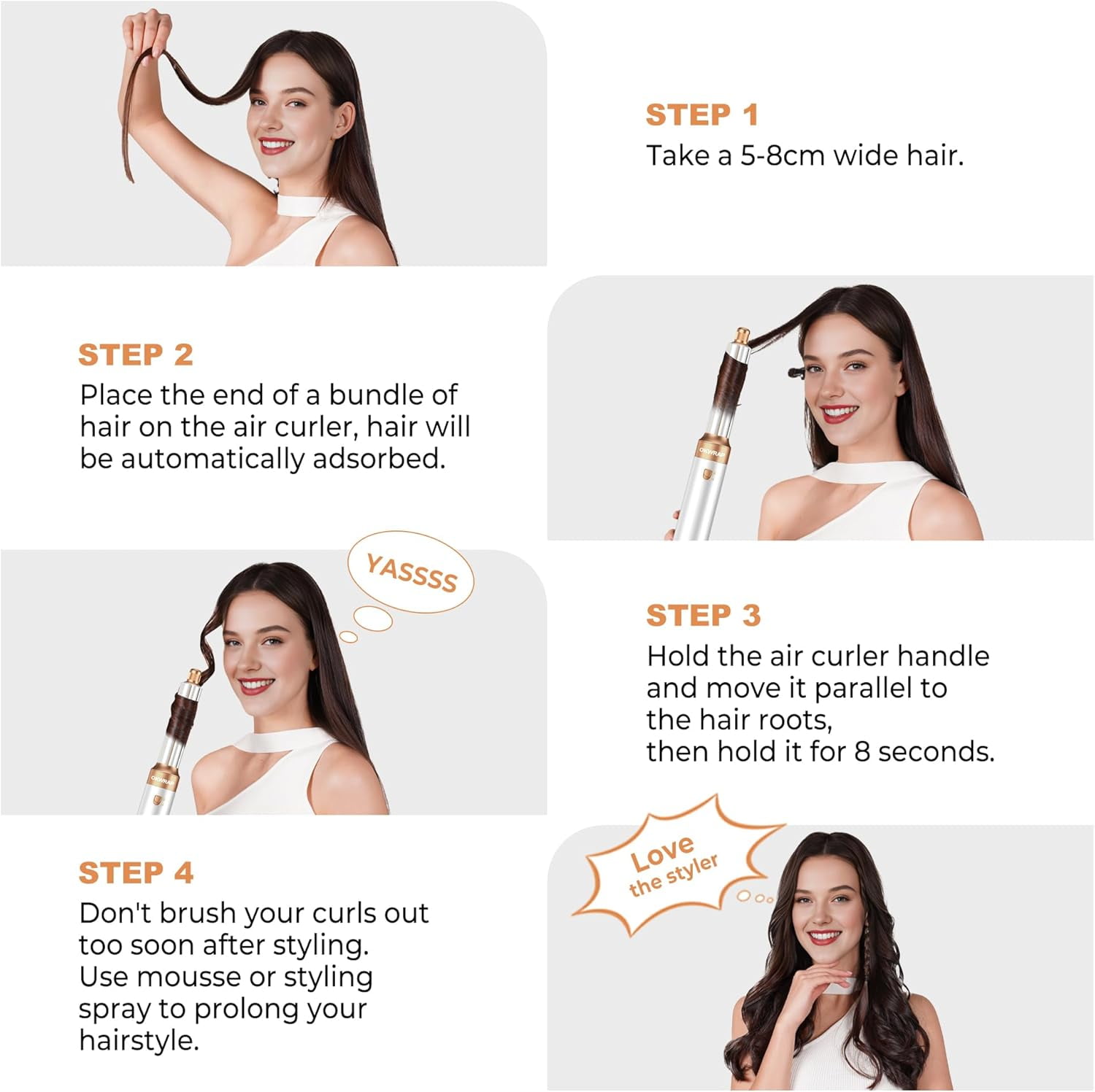 Hair Dryer Brush,6 in 1 Professional Hot Air Styler,Powerful Air ...