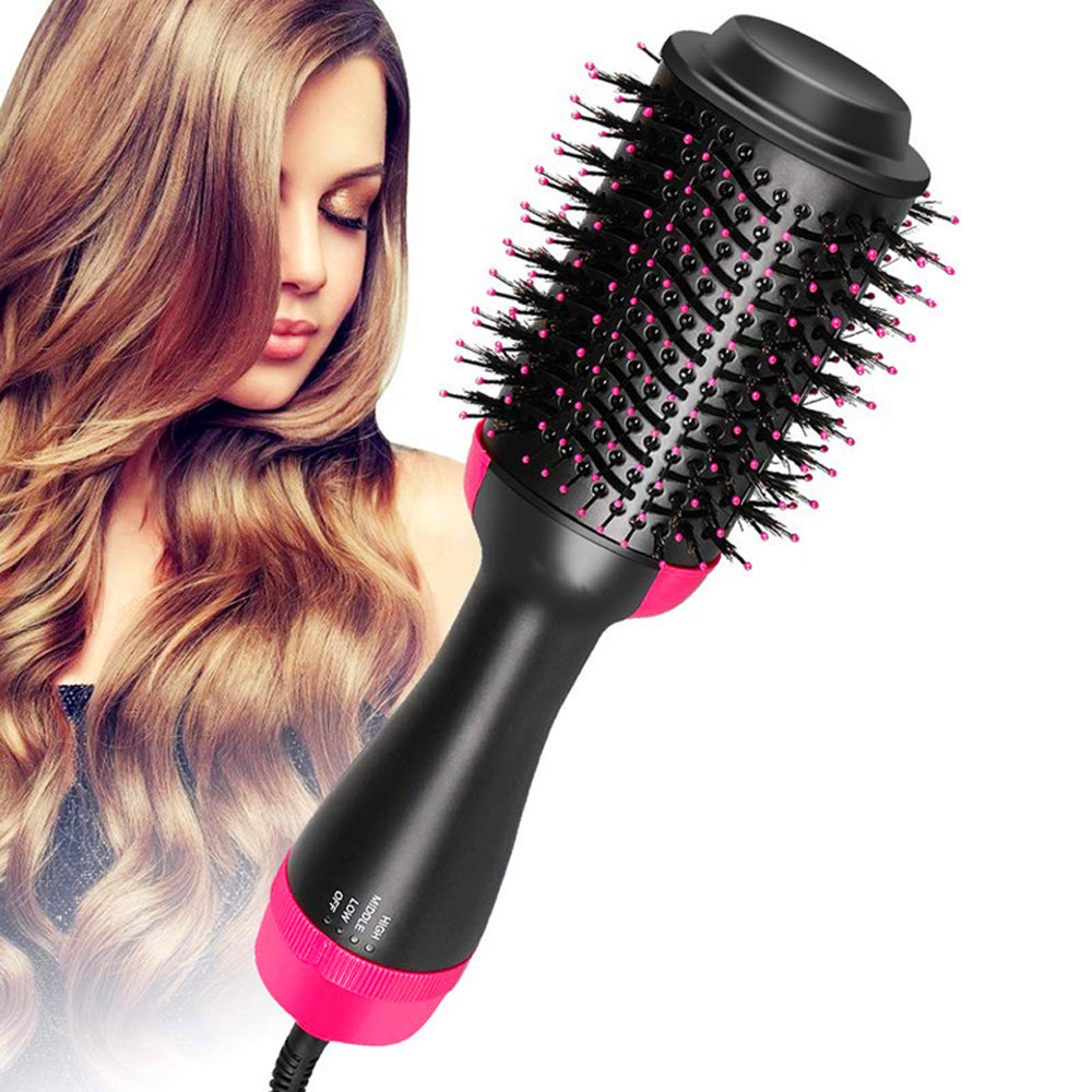 QWLWBU 3 In 1 Hot Air Blower Hair Dryer Brush For Straighten Curl ...