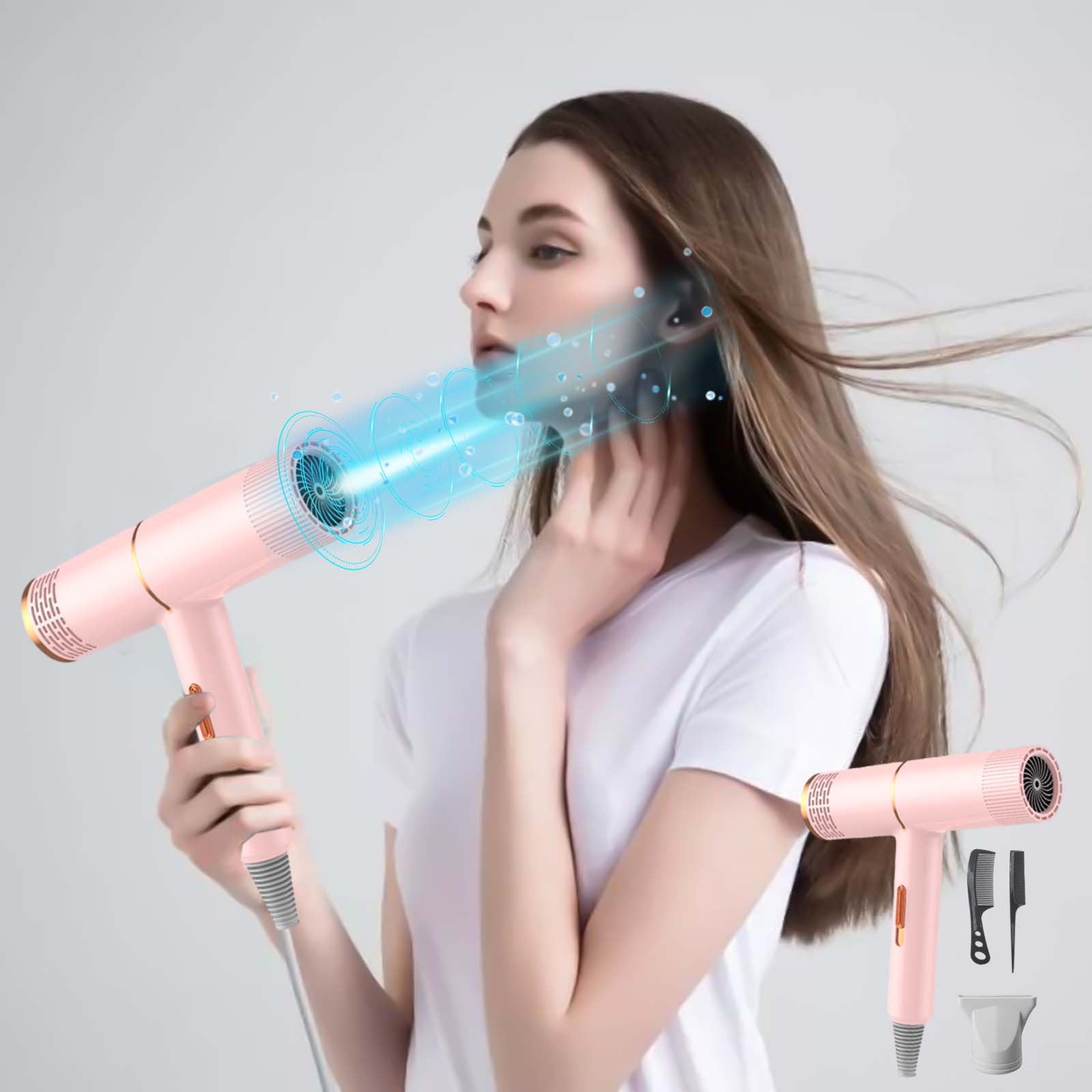 Hair Dryer High-power Hair Dryer Home Hair Dryer Hot Wind Comb Hair ...