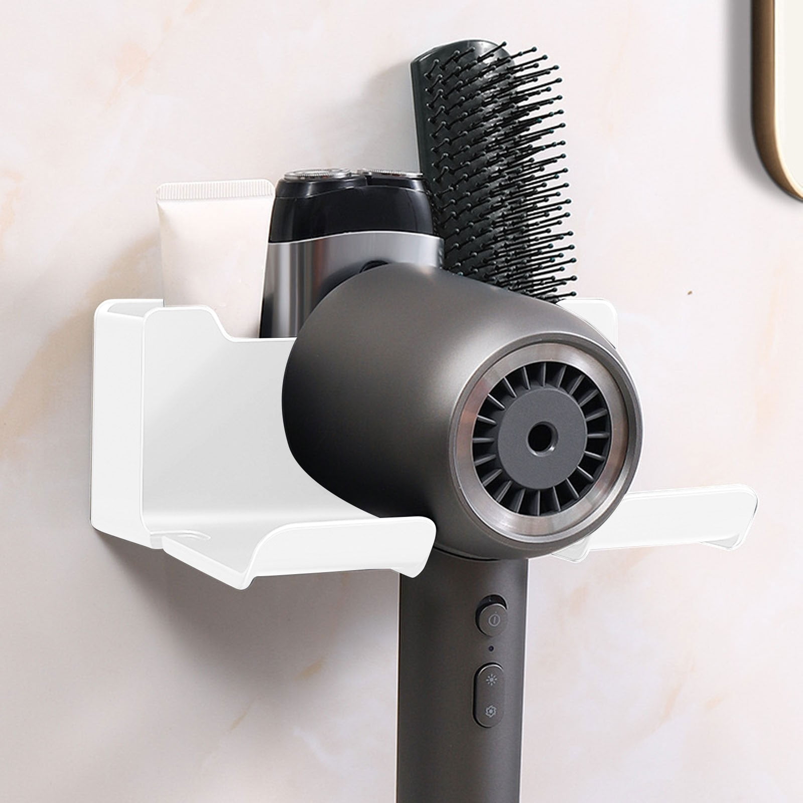 Hair Dryer Holder with Cable Holder,Hair Dryer Holder for Wall Mounting ...