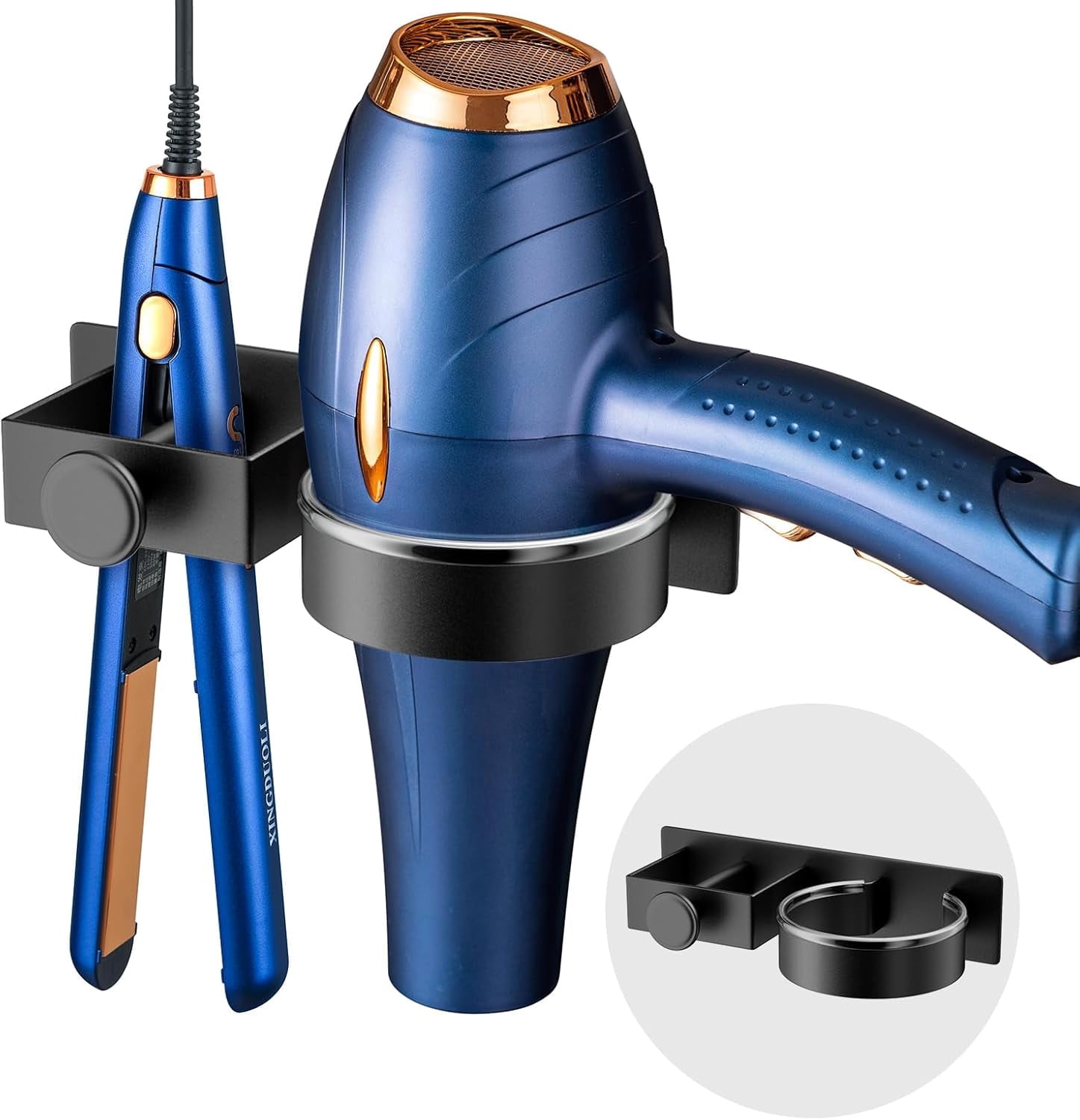 FacoFaco Hair Dryer Holder Straightener Station, Wall Mounted/Self ...