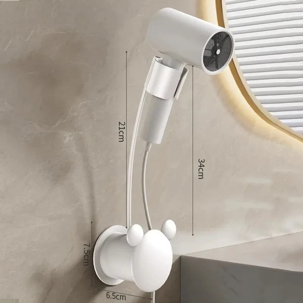 Hair Dryer Holder No Need To Hold Adjustable Wall Hanging Free Of Hands ...