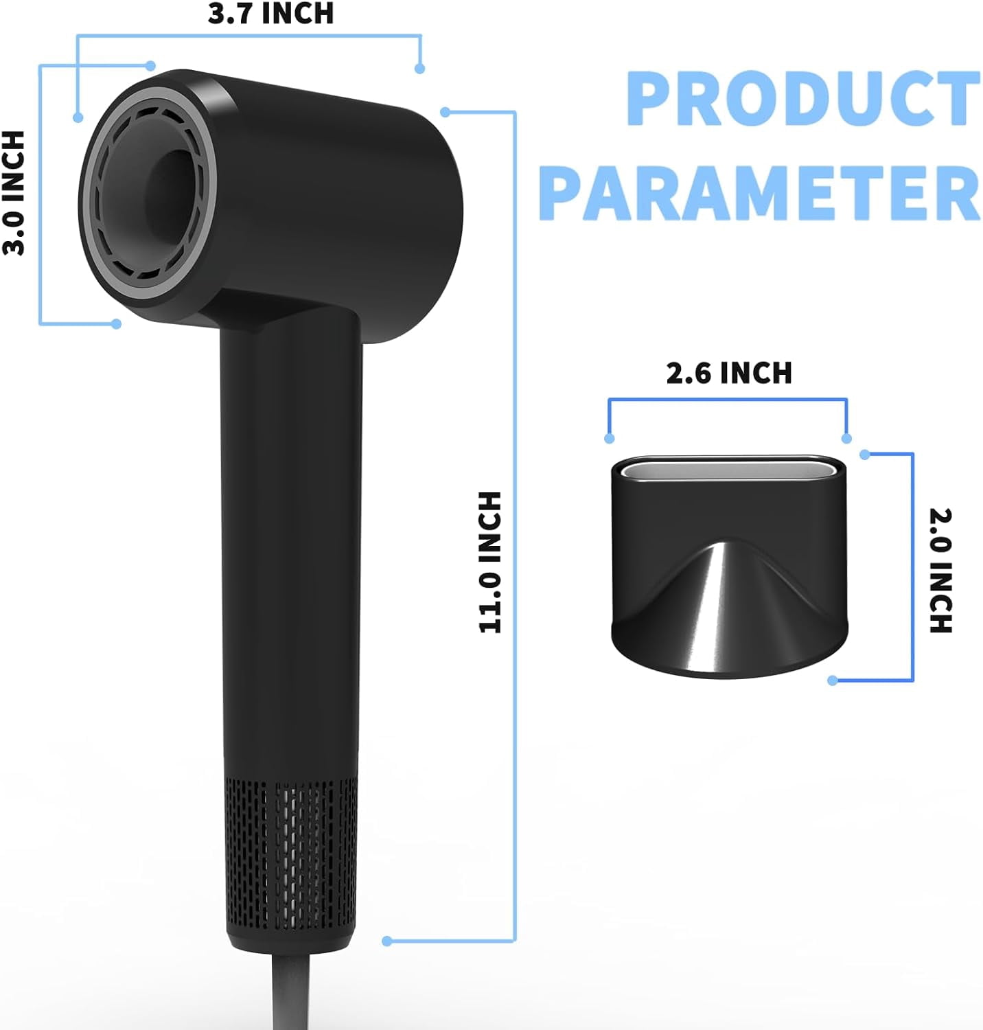 Hair Dryer for Women - 110,000 RPM Motor for Ultra-Fast Drying, 3 ...