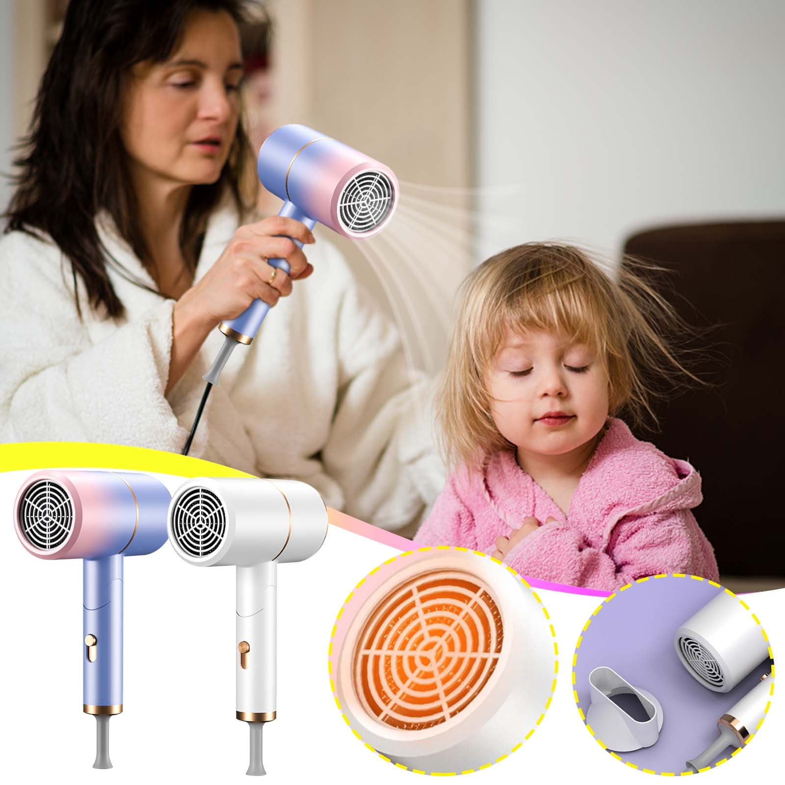 Hair Dryer, ZROBM 110000RPM Professional Hair Dryers, Not 1875 Watts ...