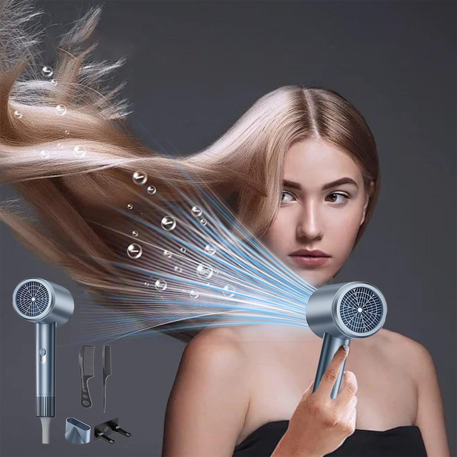 Hair Dryer, ZROBM 110000RPM Professional Hair Dryers, Not 1875 Watts ...