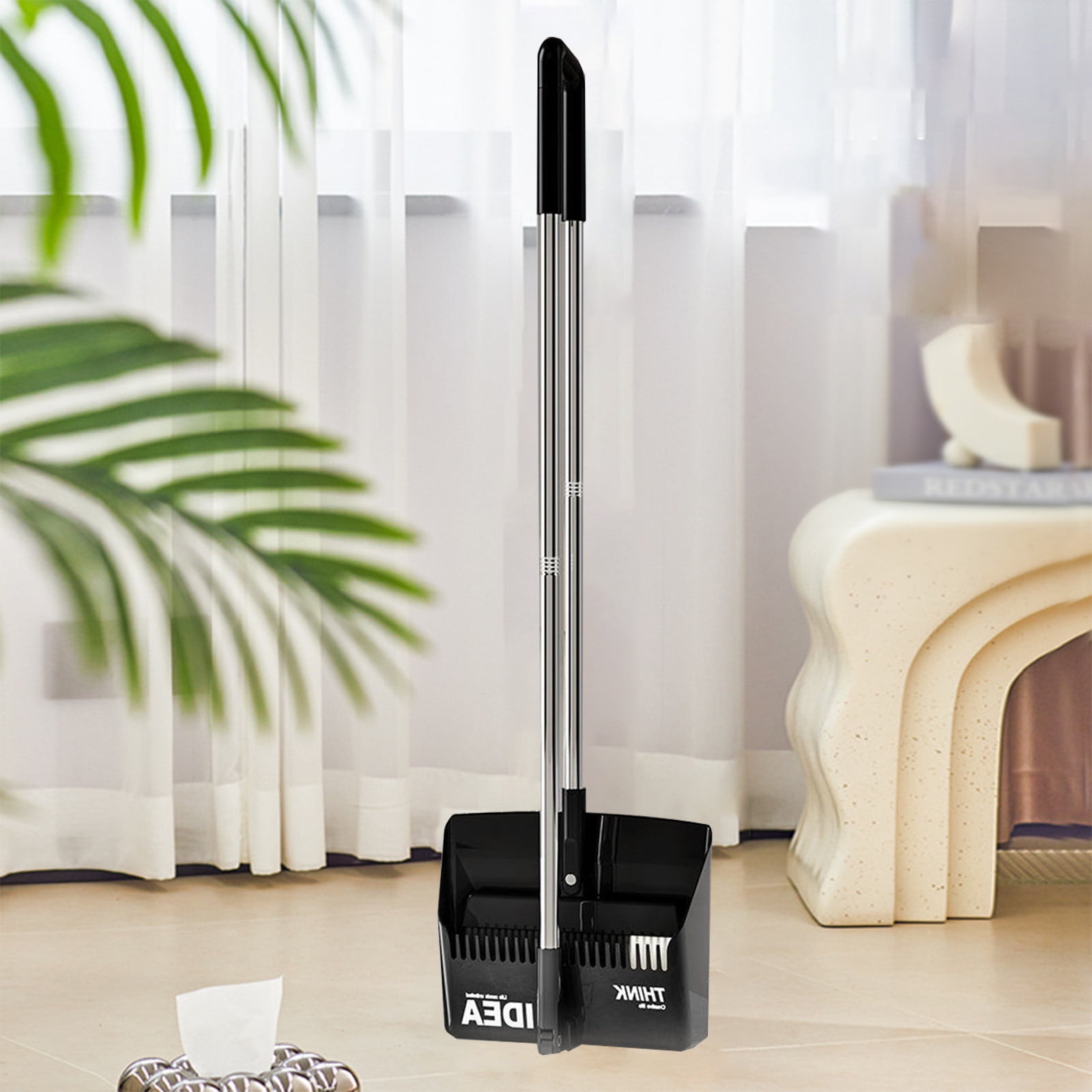 Hair Dustpan Sweeper, Non-Stick Foldable Scraper, Double-Layer Design ...