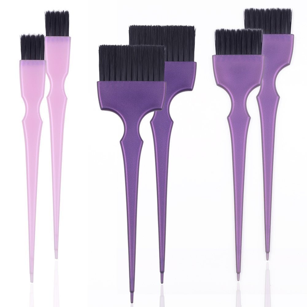 Hair Dye Brushes Kit-6 Pack-3 Color, Hair Color Brush Tools for Salon ...
