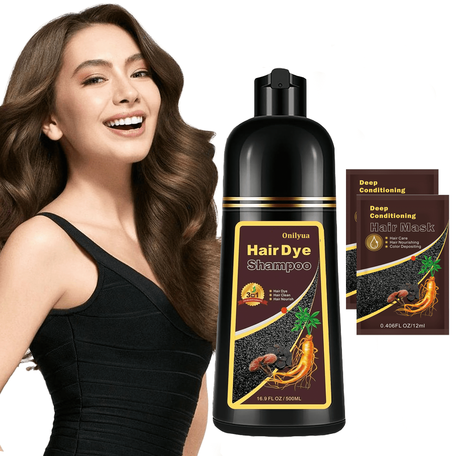 Walmart Black Friday Deals 2025 Hair Dye Shampoo 3 in 1, Long-Lasting ...