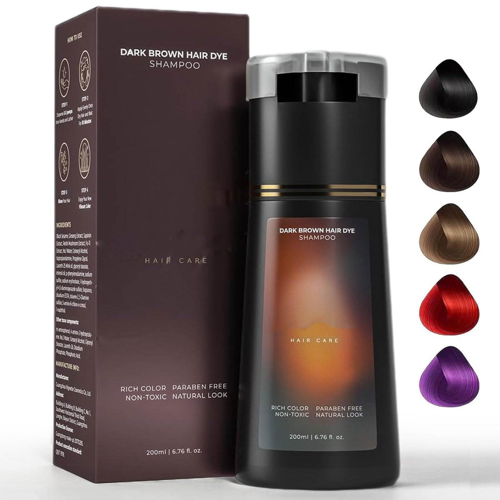 Hair Dye Shampoo, Hair Care Hair Dye Shampoo, Haircare Instant Dye Shampoo, Natural Hair Color ...