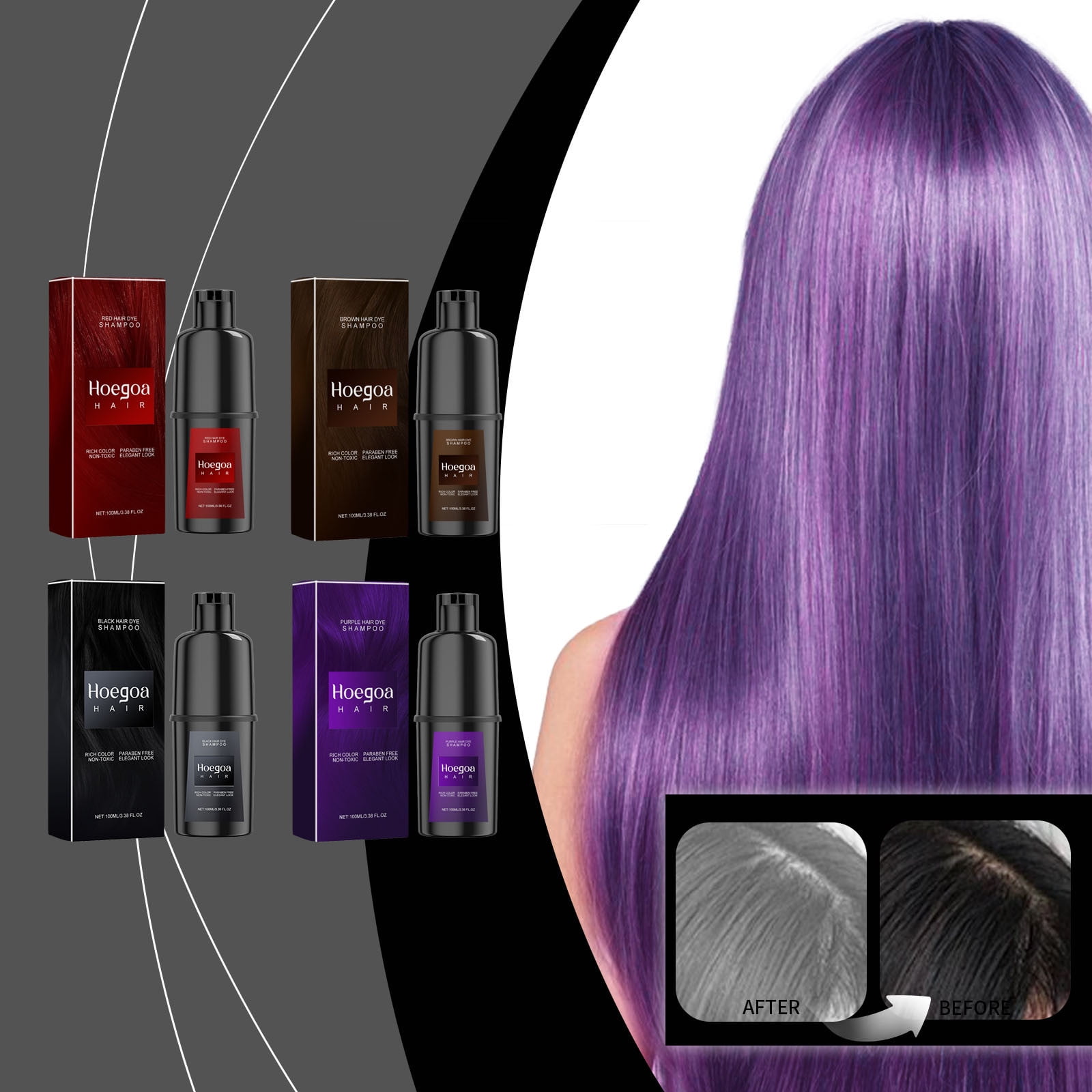 Hair Dye Shampoo, Hair Color Shampoo for Women and Men, Hair Instant ...