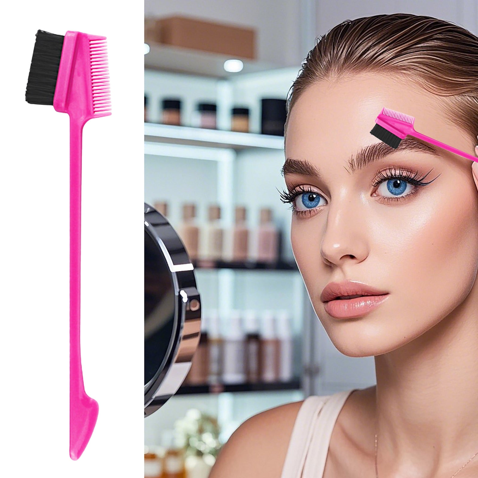 Double Control Hair Brush and Comb Combo Edge Styling Set for Women ...