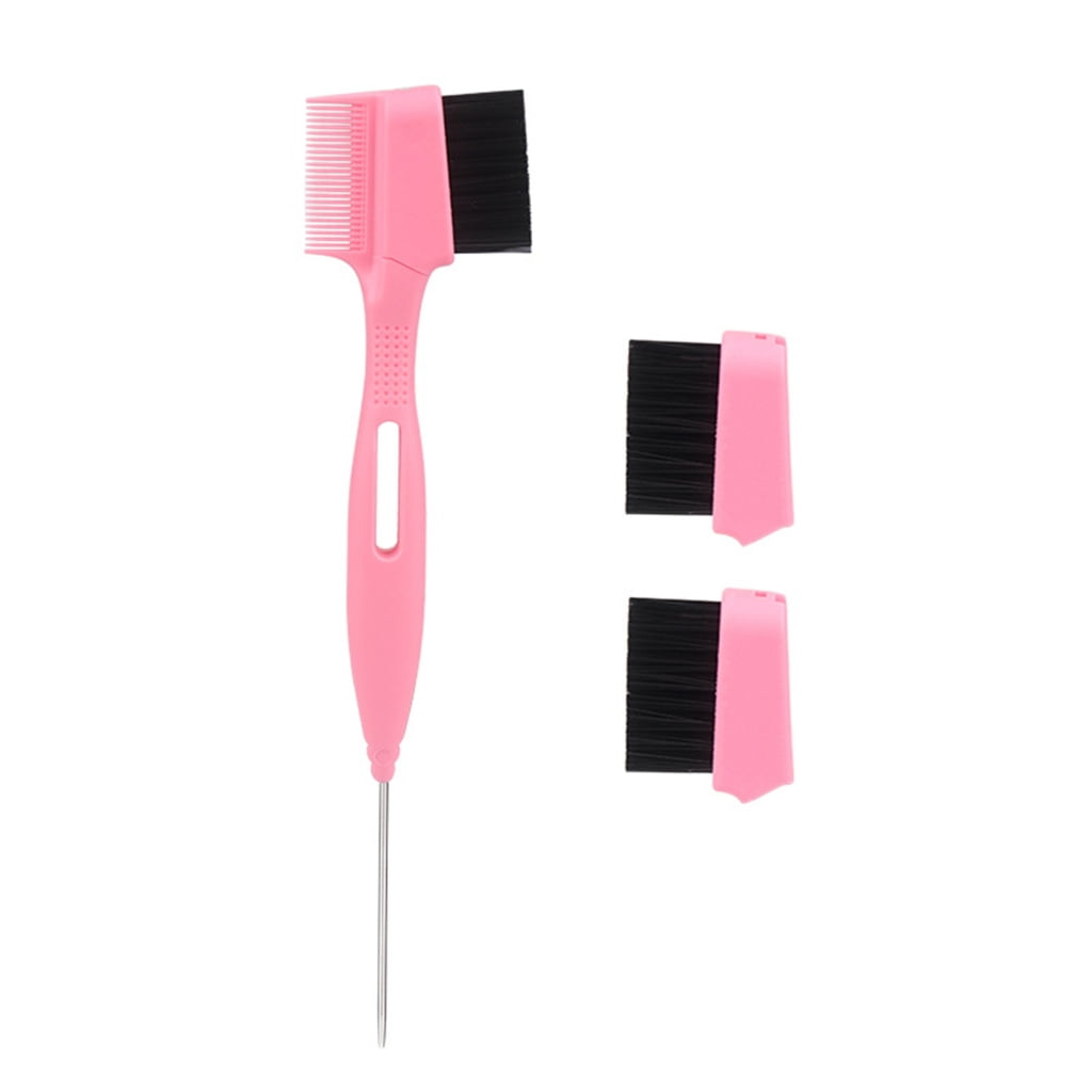 Hair Edge Brush with Rat Tail Comb Natural Styling Hair Edge Eyebrow ...