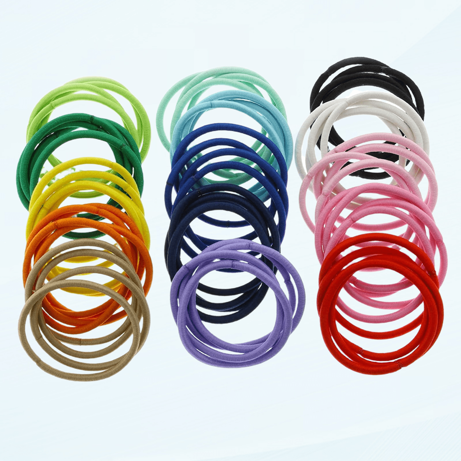 Hair Elastics Hair Ties, Professional Grade Ponytail Holders - 60 Pack ...