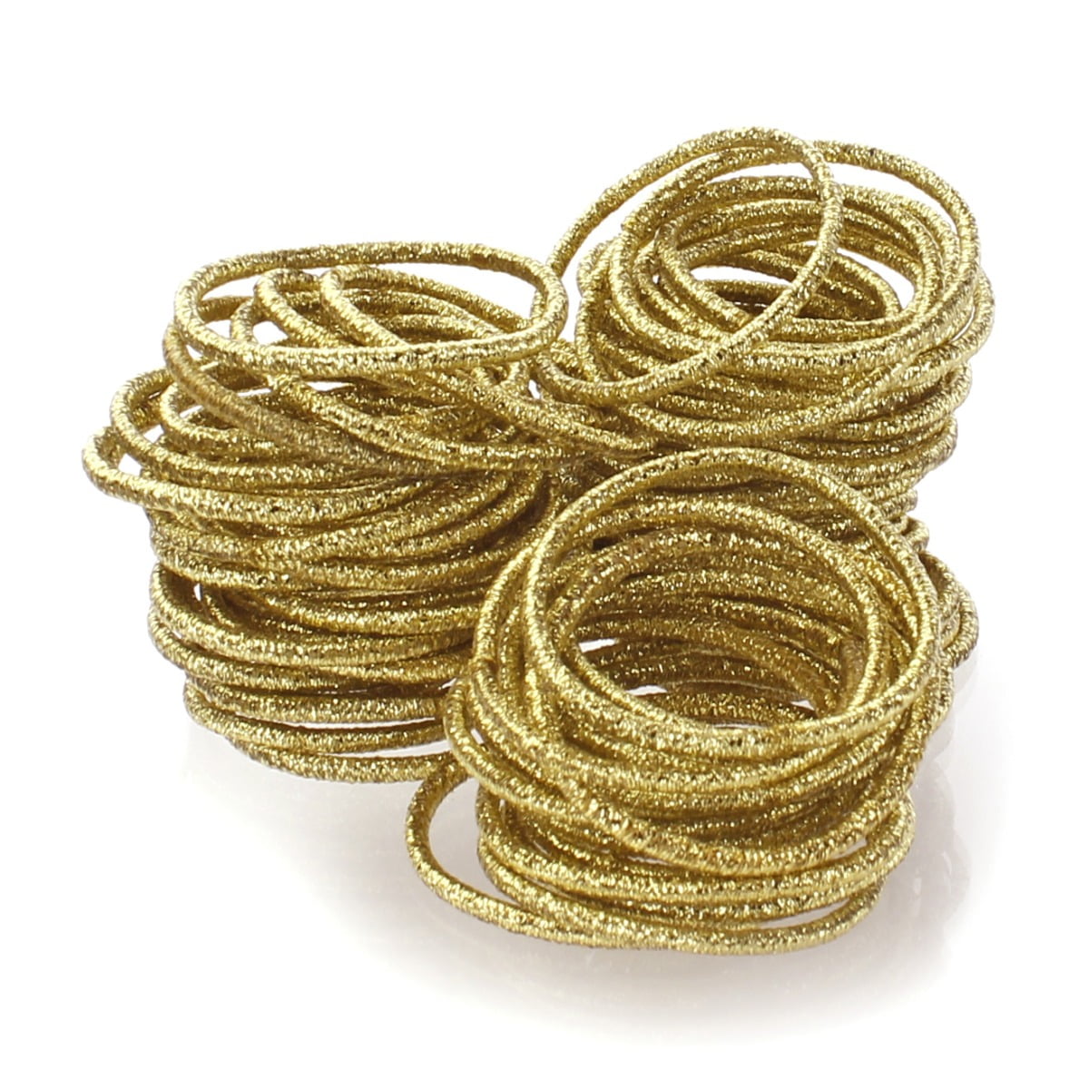 Hair Elastics Hair Ties, Professional Grade Ponytail Holders - Metallic ...