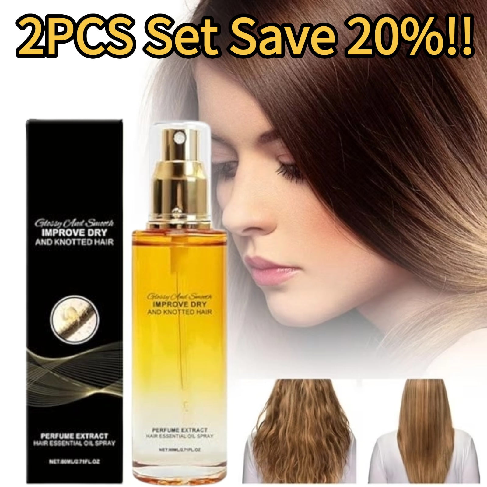 Hair Essential Oil Spray, Conditioning Oil Spray, Scalp & Hair ...