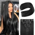 Hair Extensions, 11 count Clip in Hair Extensions 24" Long Straight ...