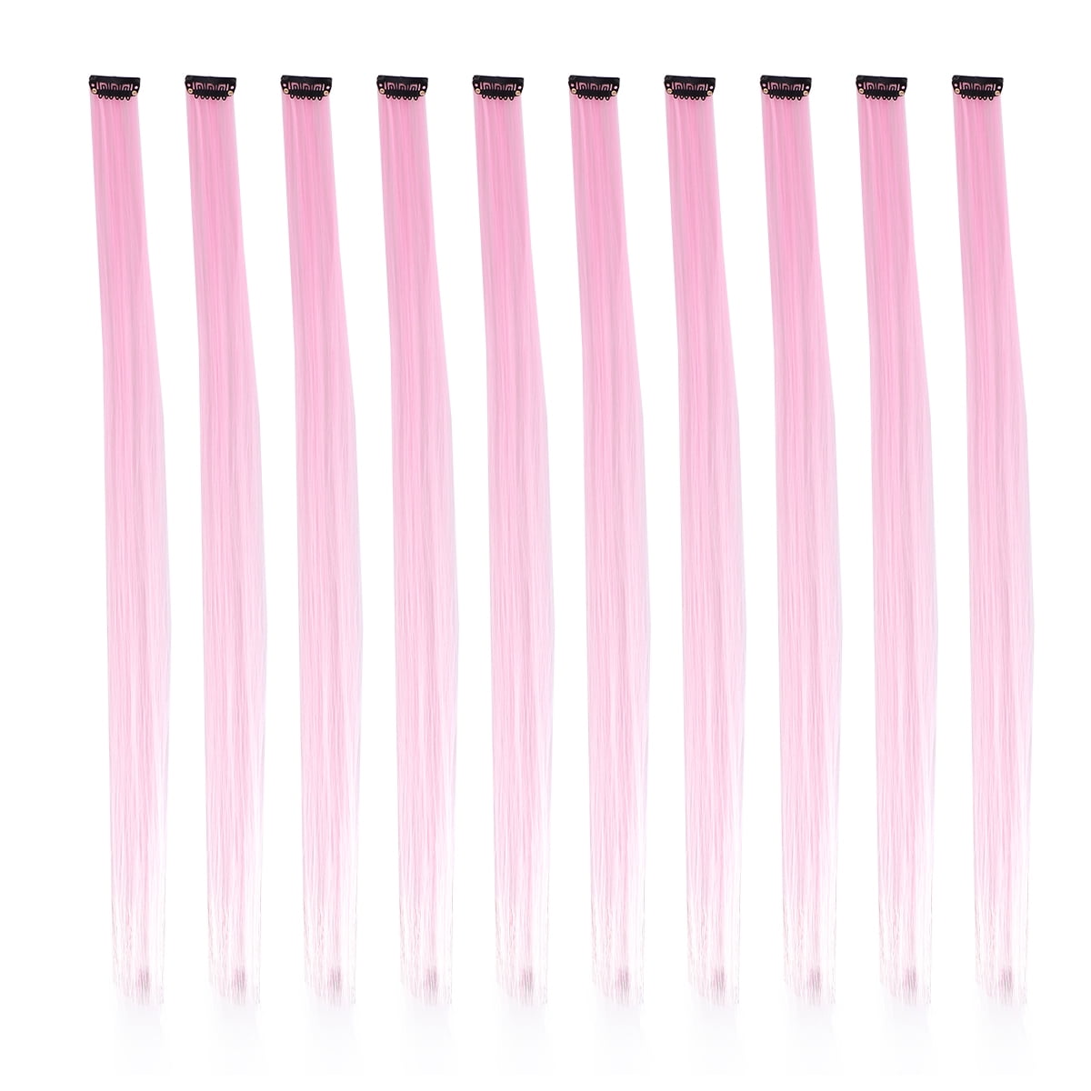 Hair Extensions Clip Human Colorful Colored Extension Pieces Rainbow ...