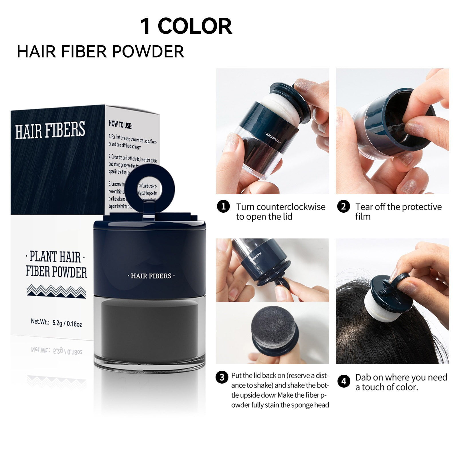 Hair Fiber Powder Hair Toner Hair Covering Hair Dense Powder, Dense ...
