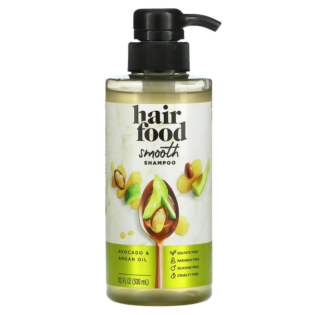 Hair Food, Smooth Shampoo, Avocado Argan Oil, 10.1 fl oz (300 ml) - Walmart.com