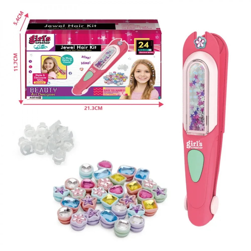 Hair Gem Stamper Kit Blingling Hair Jewels for Girls Toys Hair Styling ...