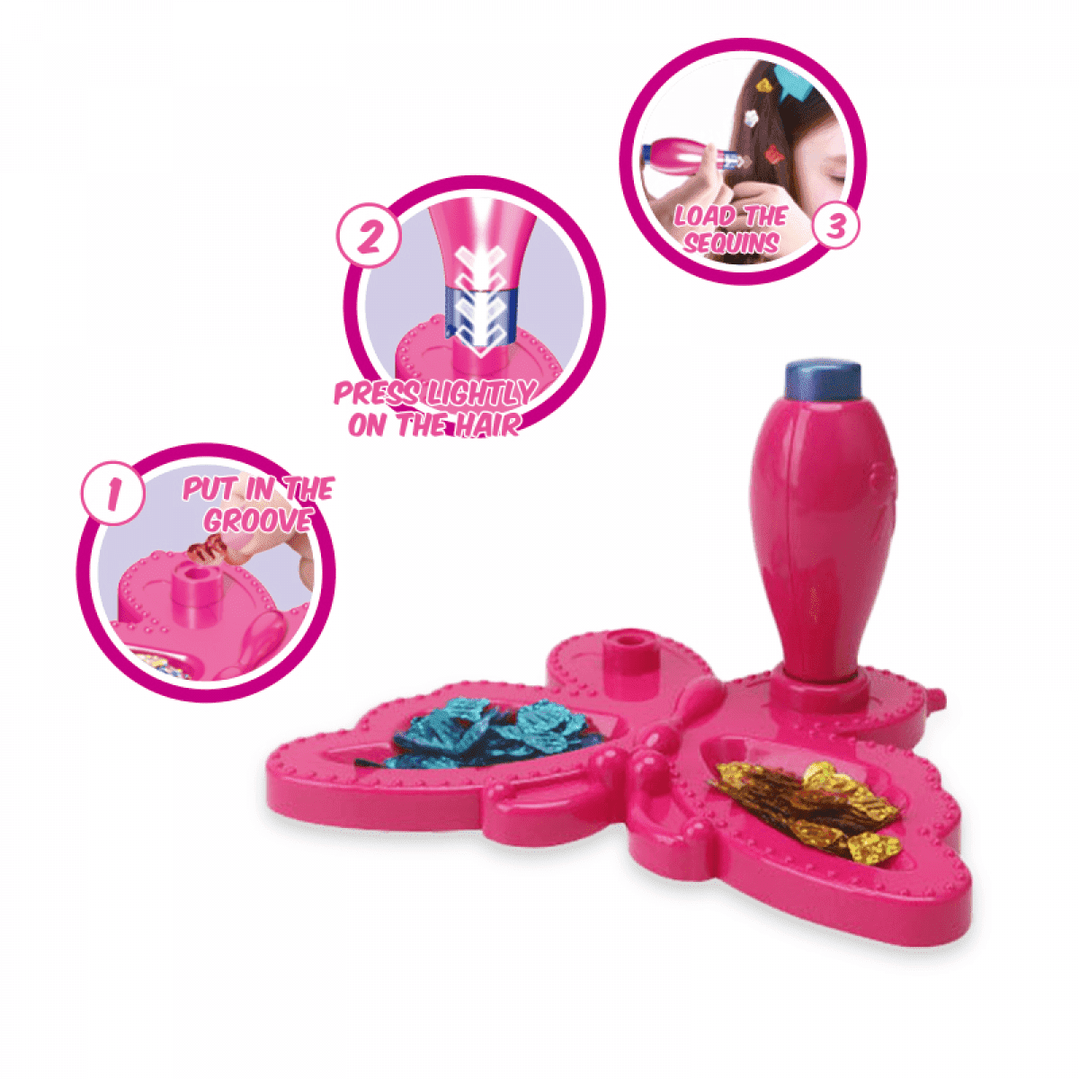 Hair Bedazzler Kit Hair Gem Stamper for Girls, Hair Jewels Styling Tool ...