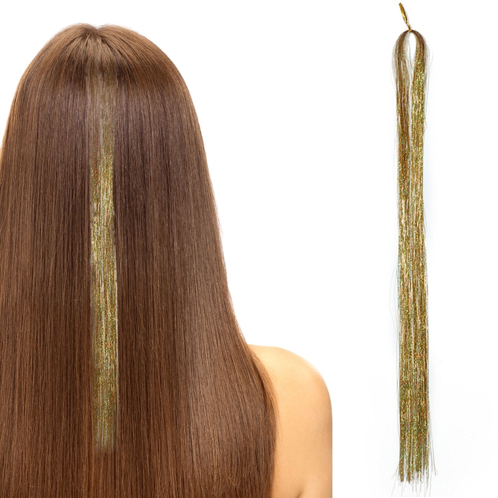 Hair Glitter Wig Set - Fairy Hair Wire Extensions, 14 Colors Option, 43 ...