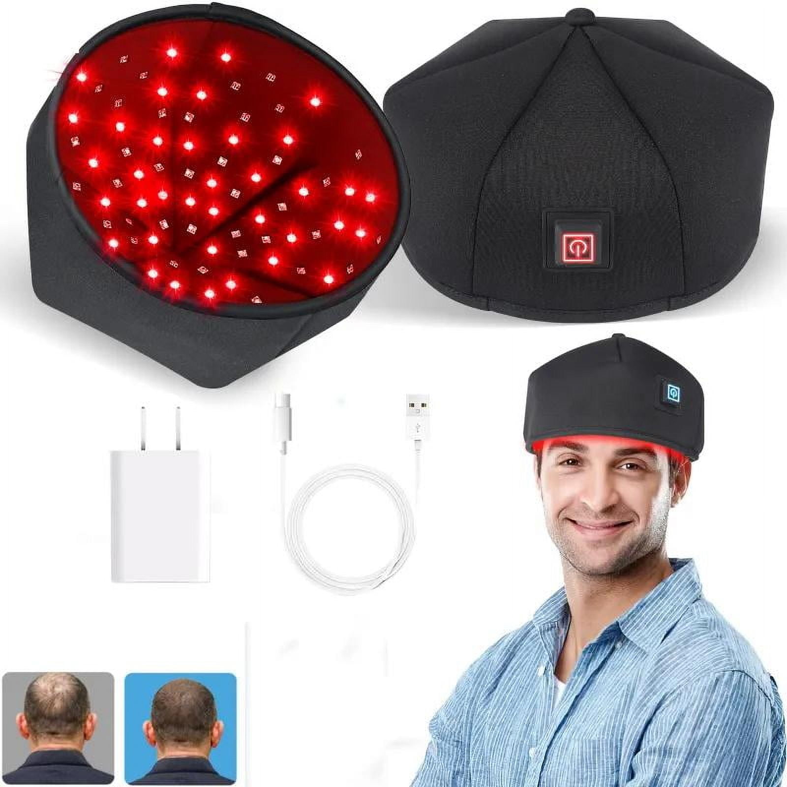 Hair Growth Cap Anti Hair Loss Head Massage Stress Relief Electric ...