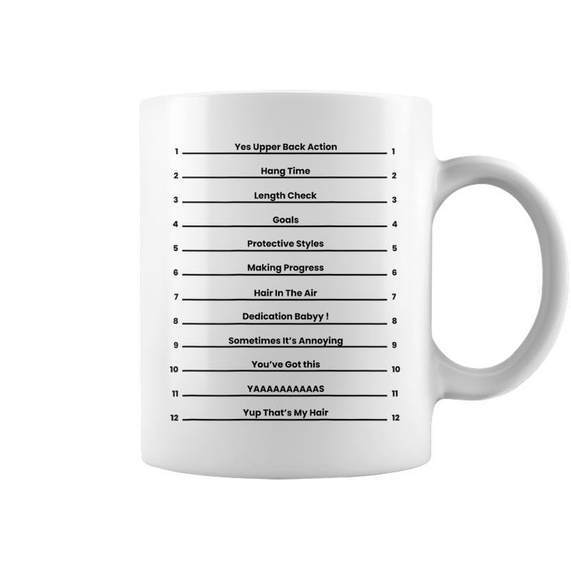 Hair Growth Chart Length Check For Your Stylish Long Hair Coffee Mugs ...
