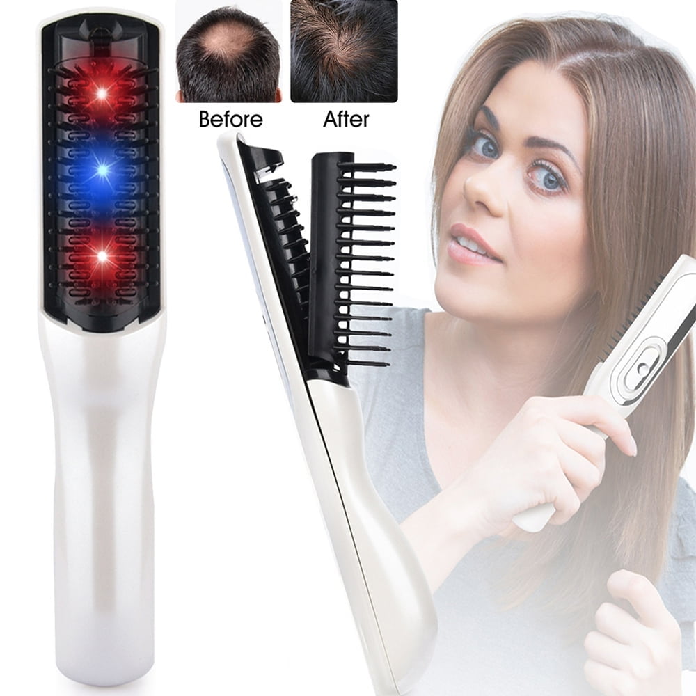Hair Growth Comb Laser Scalp Massager Comb with 3-IN-1 Red Blue Light ...