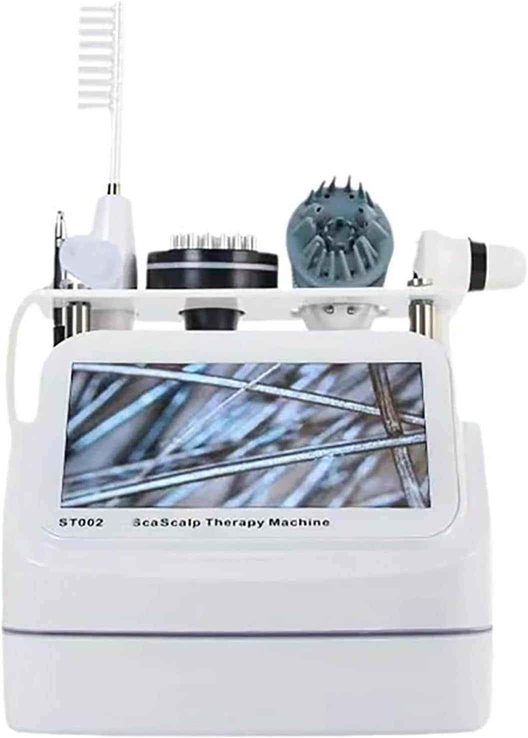 Hair Growth Machine, Scalp Massage Devices with 5 Massage Head, 1‑50hz ...