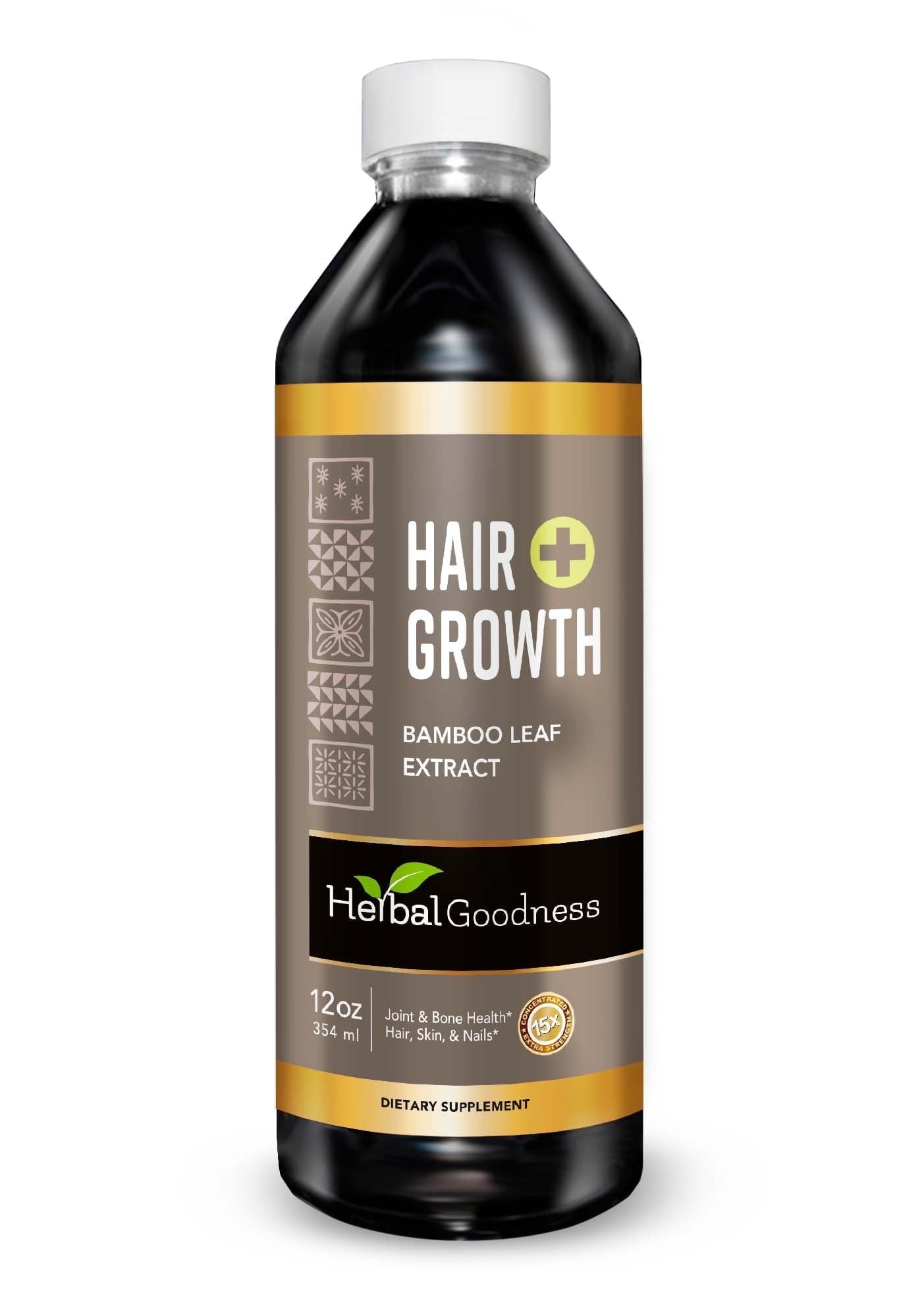 Hair Growth Plus Liquid Extract - Bamboo Leaf Hair Supplement for Women ...