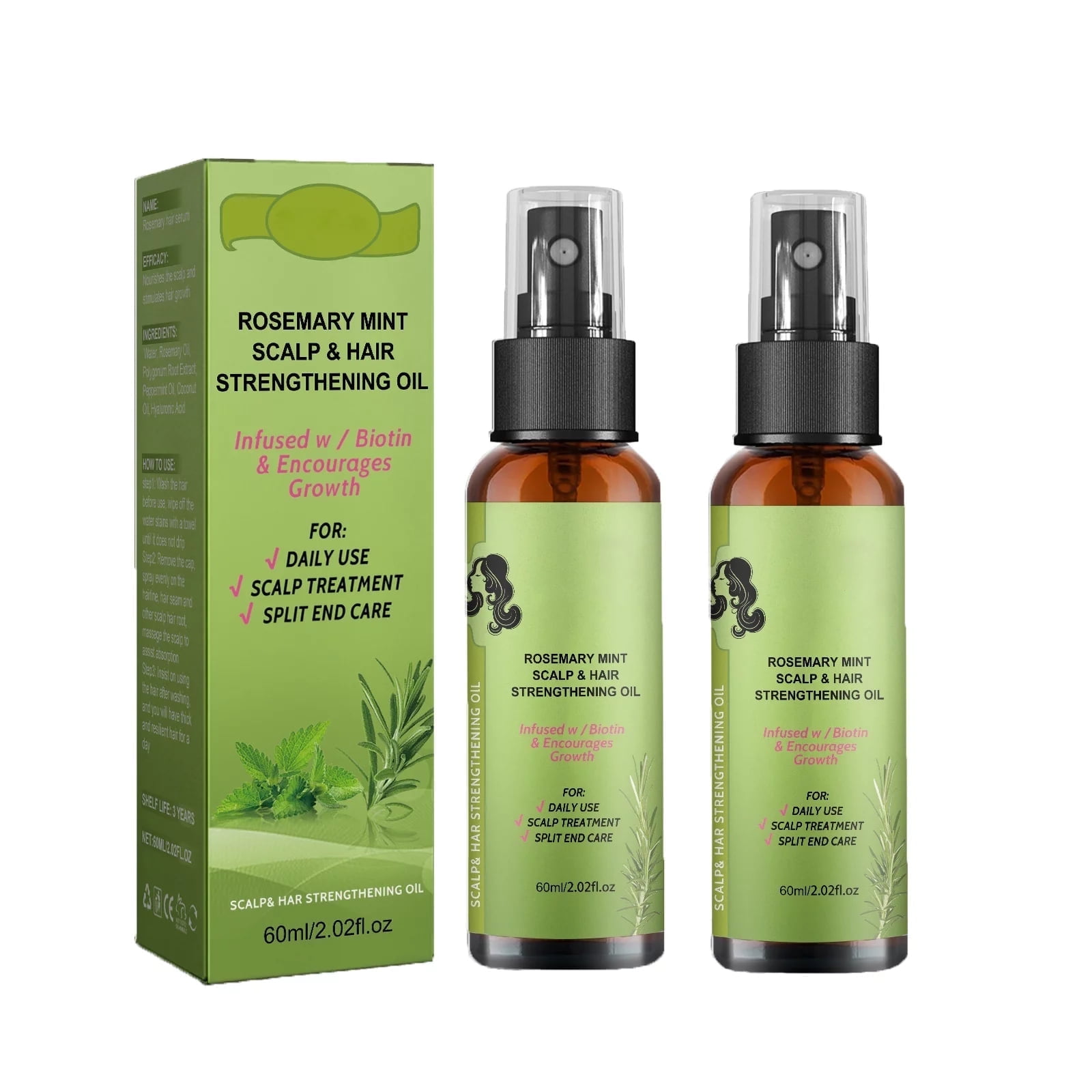 Hair Growth Rosemary Spray,Plant Organic Rosemary Essential Oil, Hair ...