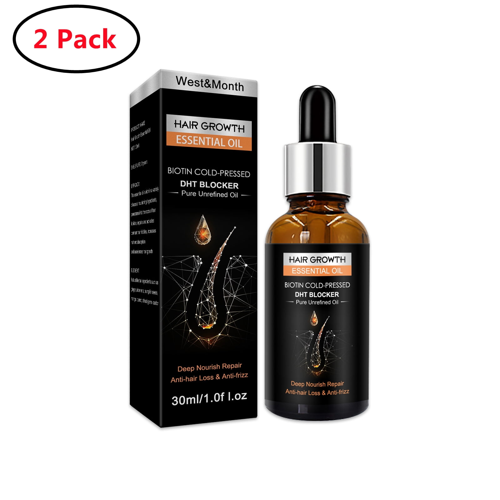 Hair Growth Serum,All Natural Scalp Treatment, Hair Growth Oil for ...