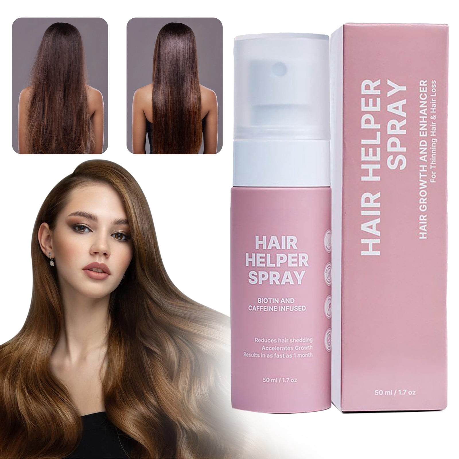 Hair Helper Spray - Growth Serum with Biotin & Castor Oil - Caffeine ...