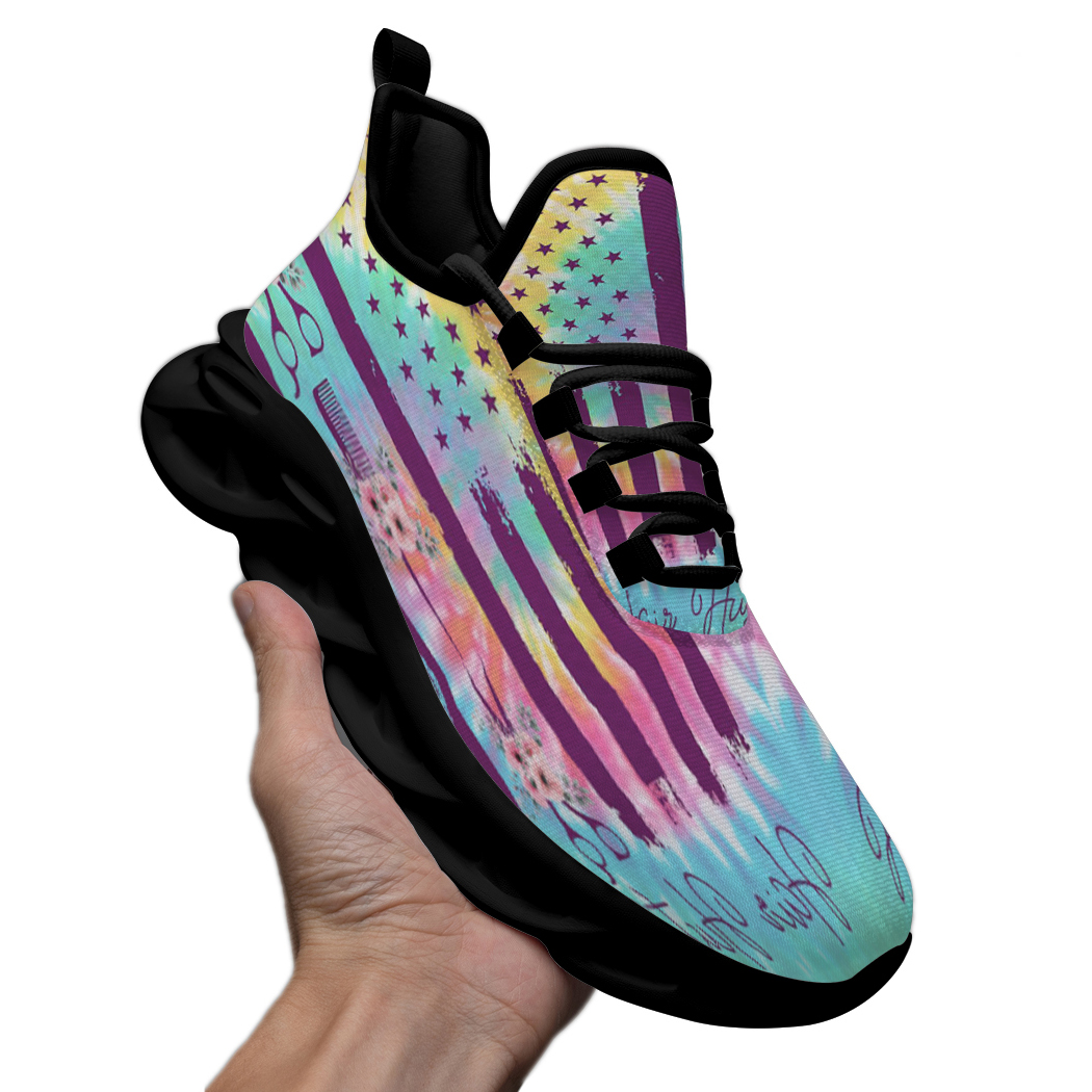 Hair Hustler Floral Tie Dye Shoes Sneakers Black Size 12 - Walmart.com