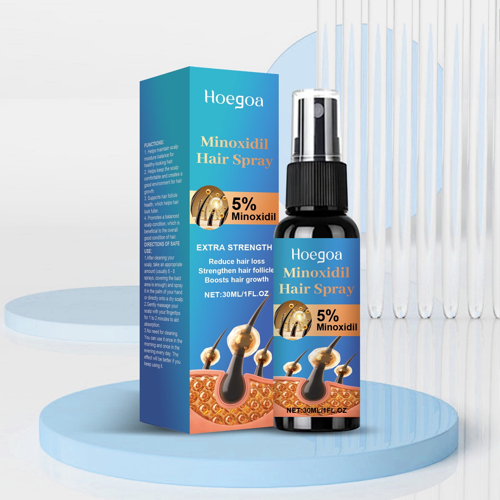 Hair Hydrating Scalp Spray - Balanced Oil & Water Formula, Strengthens ...