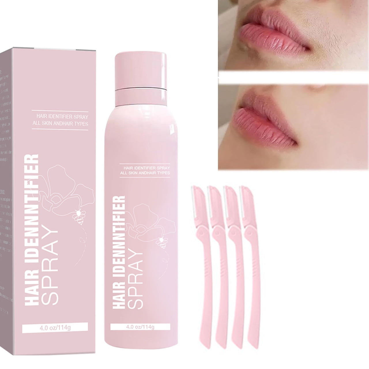Facial Hair Identifier Spray for Shaving & Dermaplaning, Skin Body Hair ...