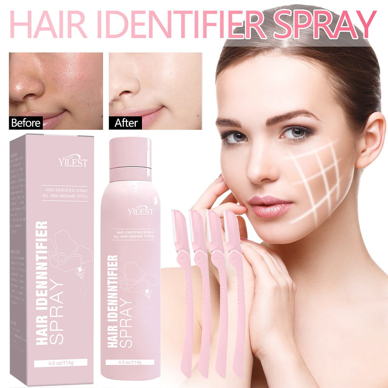 Hair Identifier Spray for Face Shaving, Moisturizing and Skin Care ...