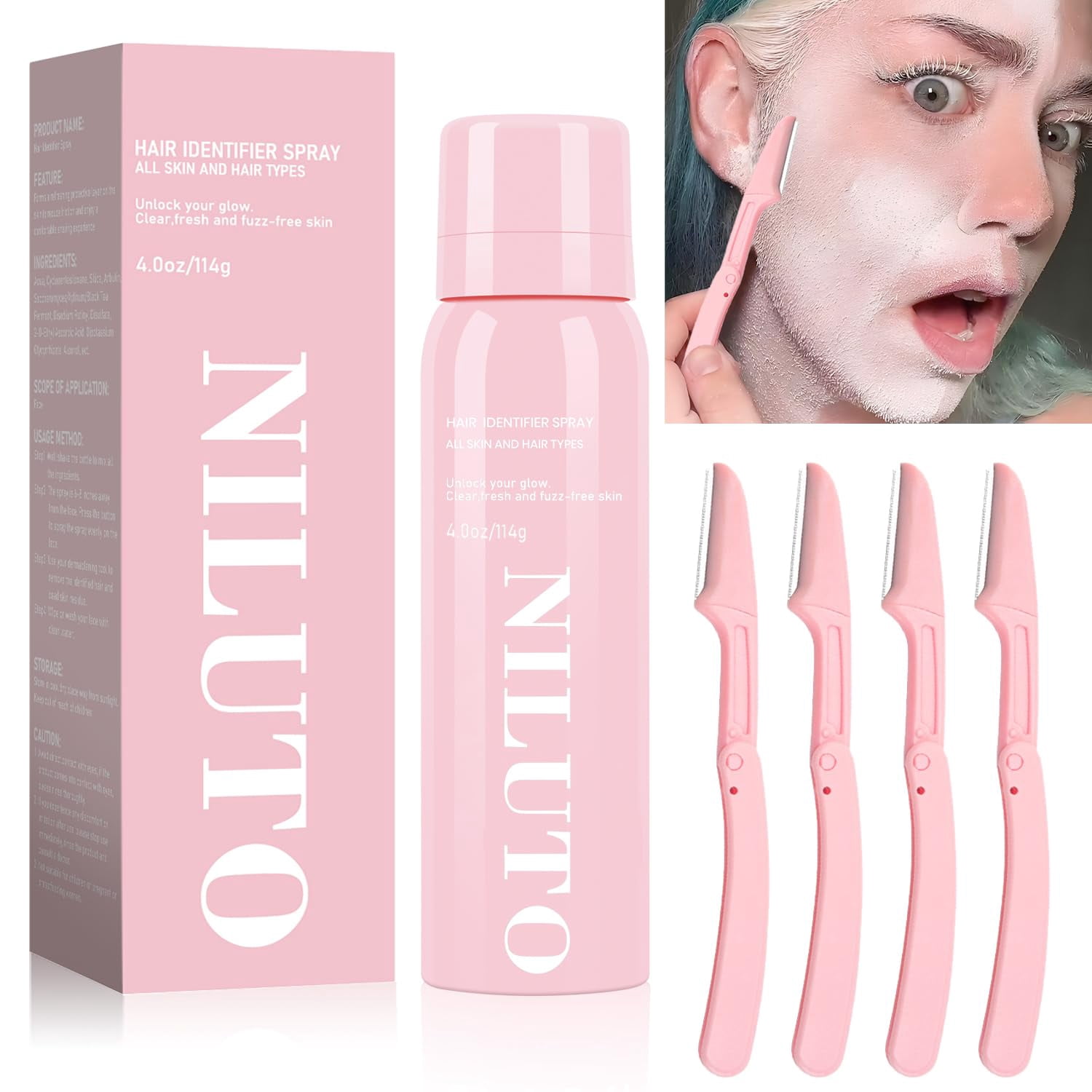 Hair Identifier Spray for Face Shaving, Moisturizing and Skin Care ...