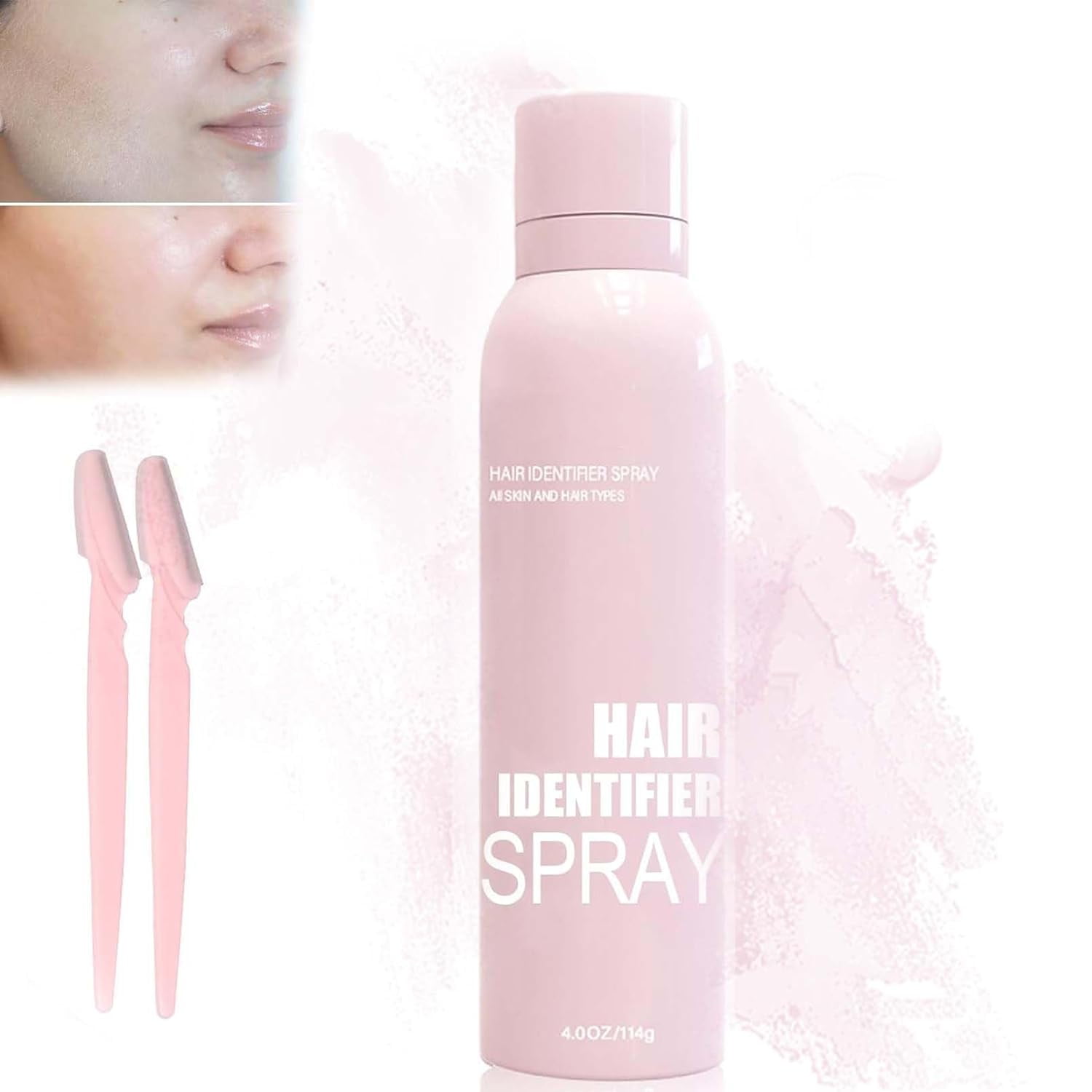 Hair Identifier Spray for Face Shaving, White Shaving Dermaplaning ...