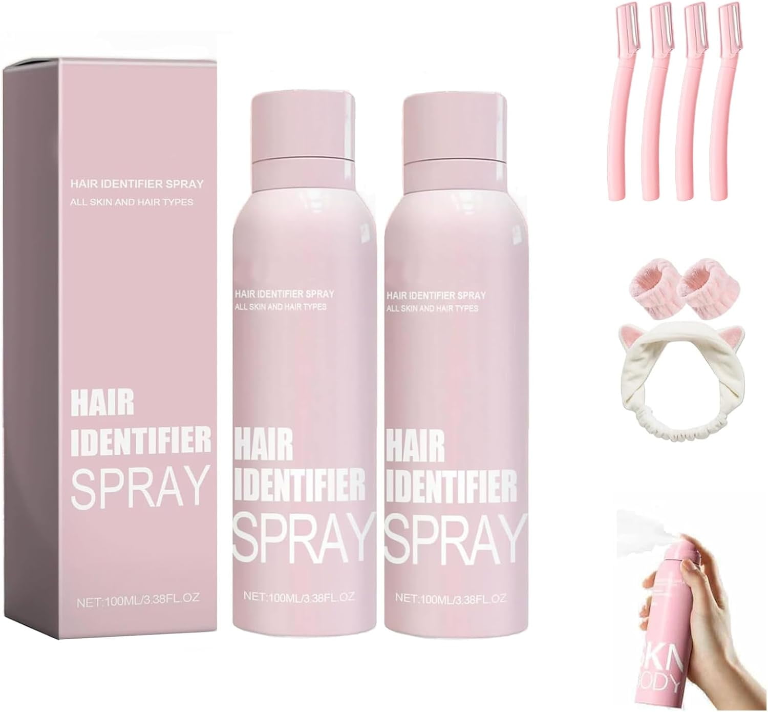 Hair Identifier Spray, Hair Identifier Spray for Face Shaving Skin Body ...