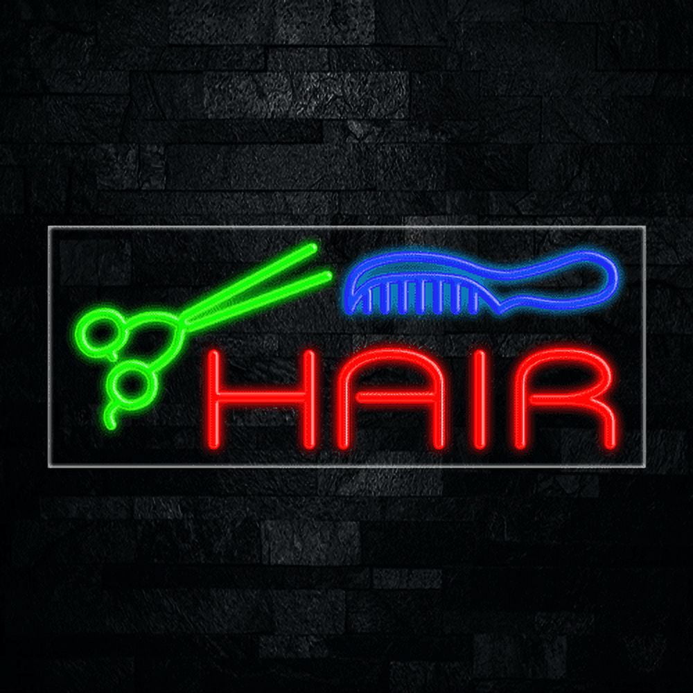 Hair-LED Neon Sign 30"L x 12"H #30389 - Walmart.com