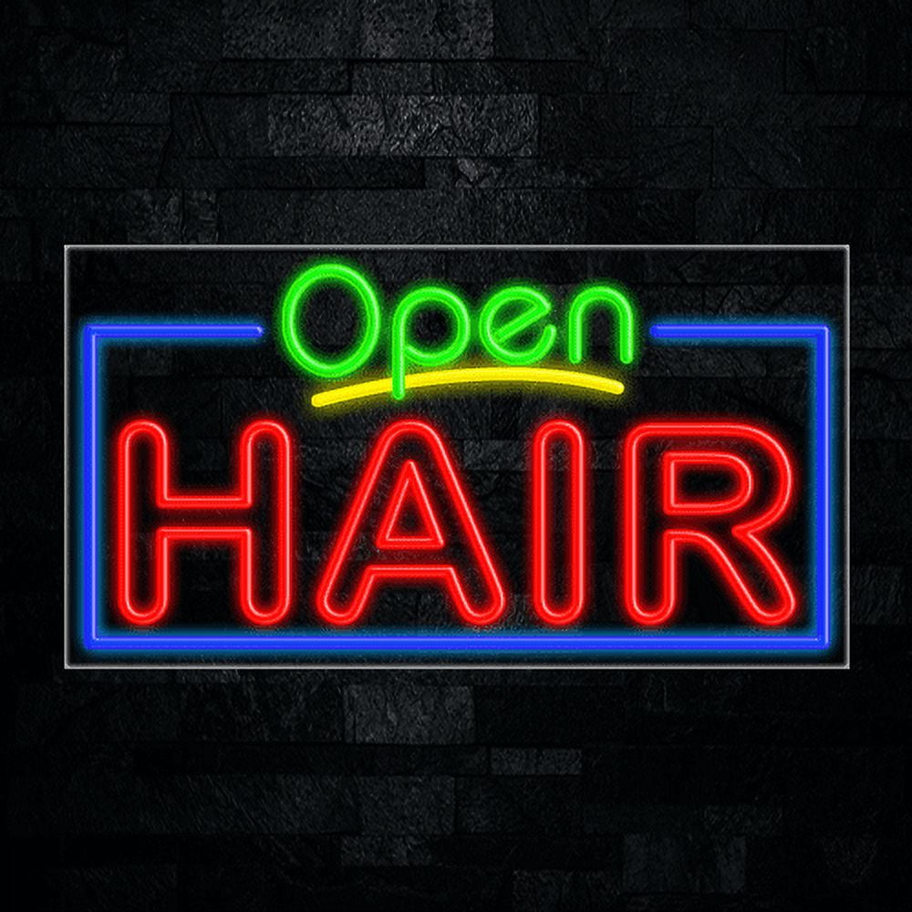 Hair LED Neon Sign 33"L x 18"H #35404 - Walmart.com