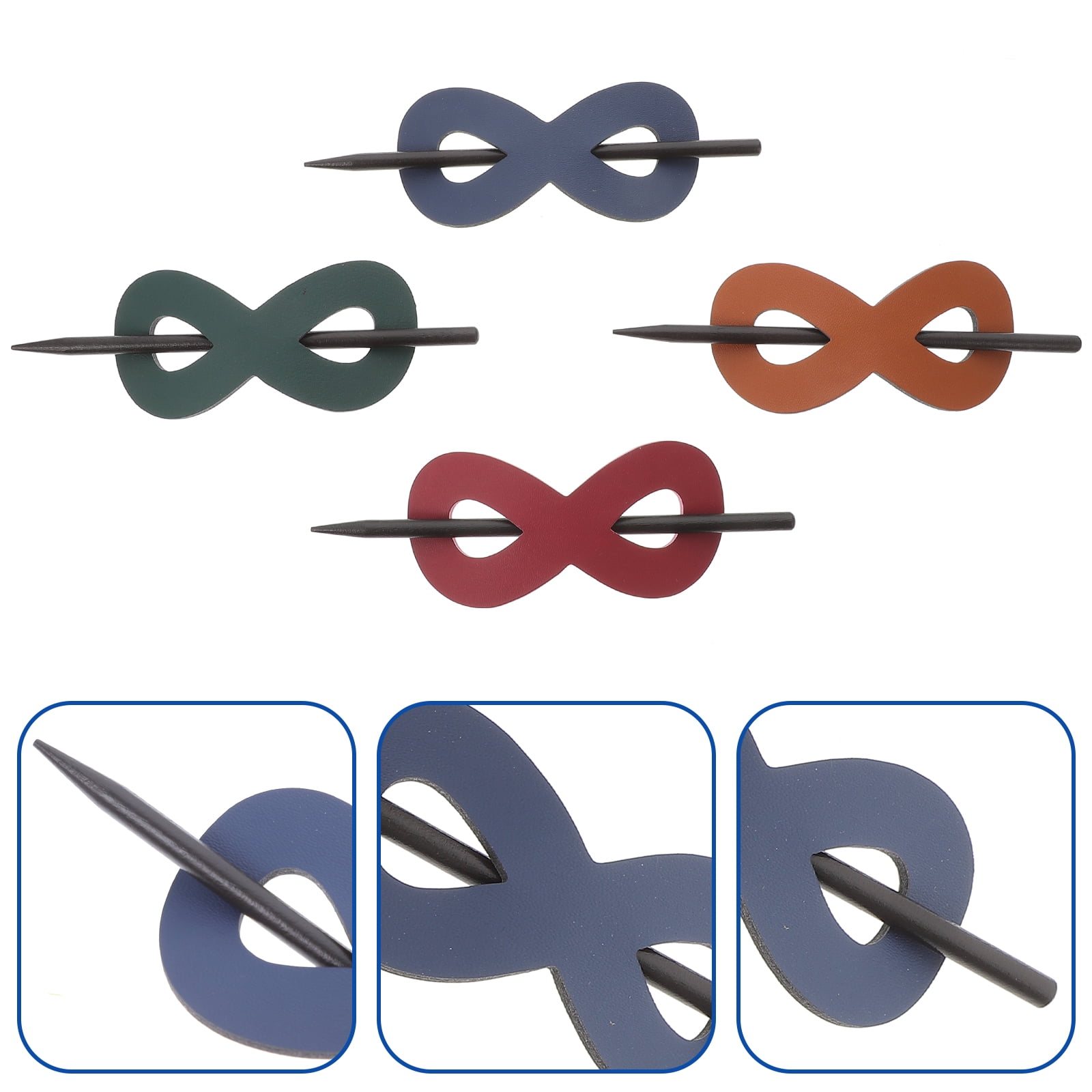 Chic Women's Hair Barrette Set of 4 Assorted Colors for Stylish Hair ...