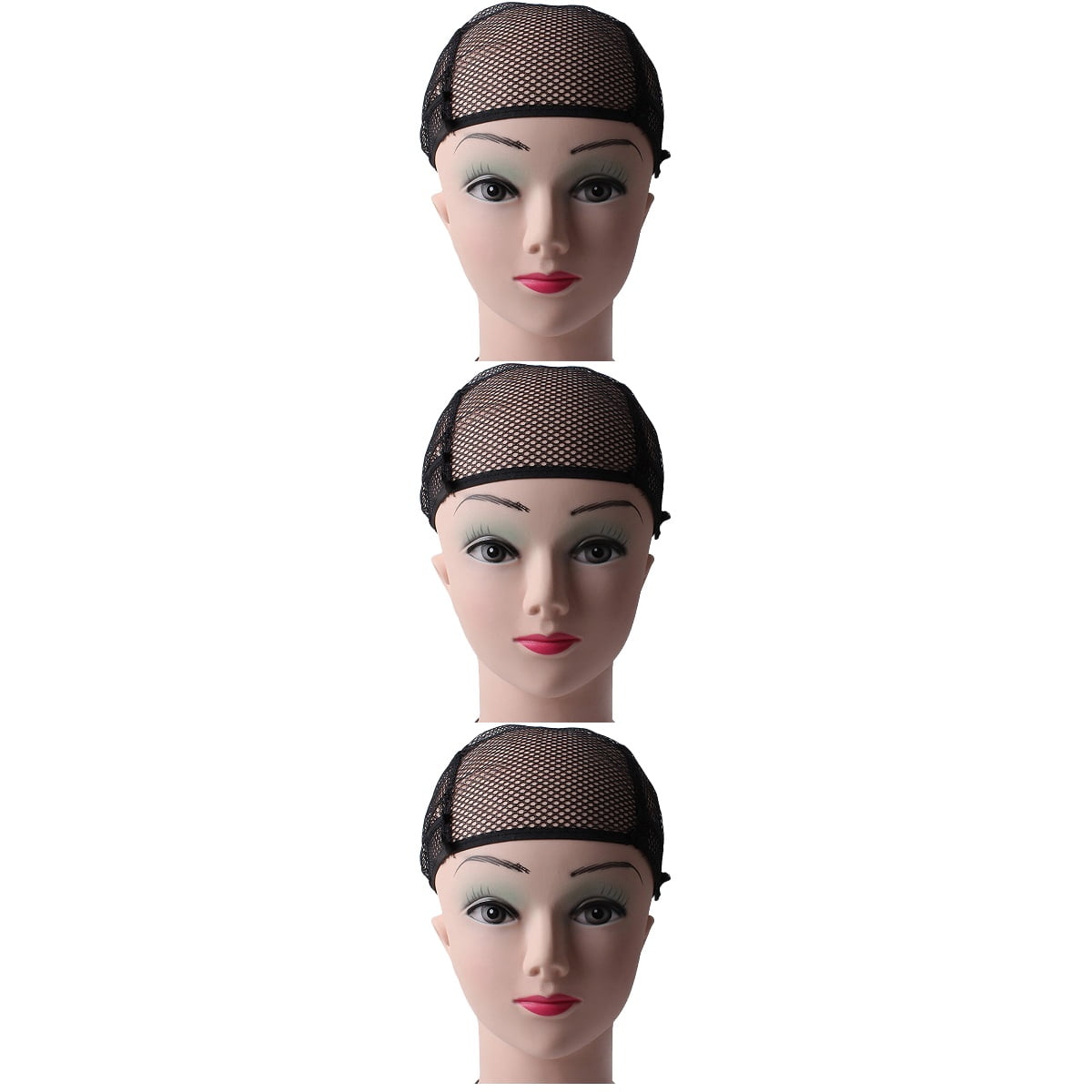 Hair Net for Men Crochet Wig Cap 6 PC to Weave Black Wigs Caps Fix 2pcs ...