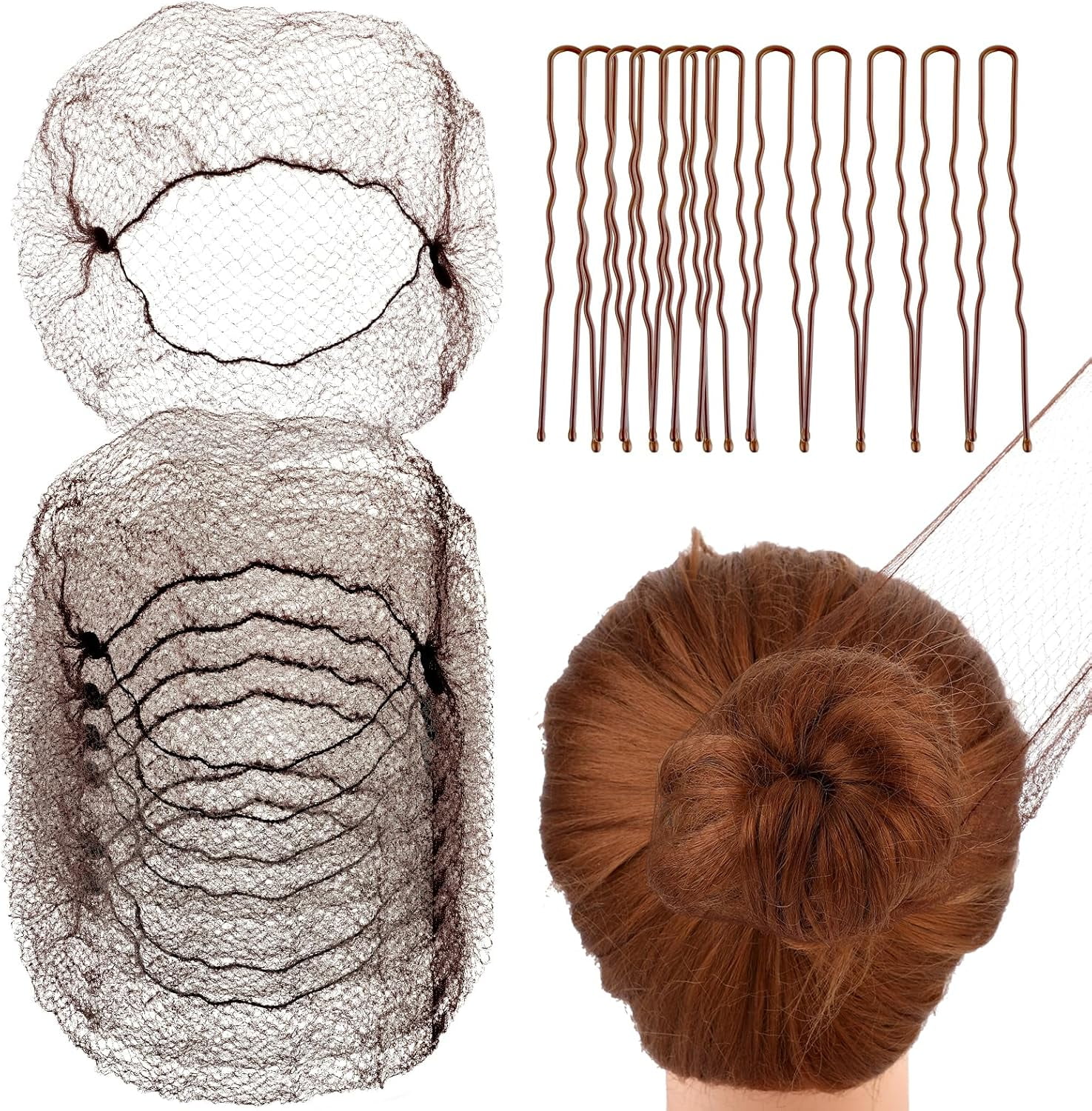 Hair Nets For Buns, Ballet Hair Net, 20 Pcs 50 Cm Individual Package ...