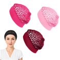 Hair Nets For Sleeping, 3-Piece Stretchy Wide Edge Sleeping Cap Set ...