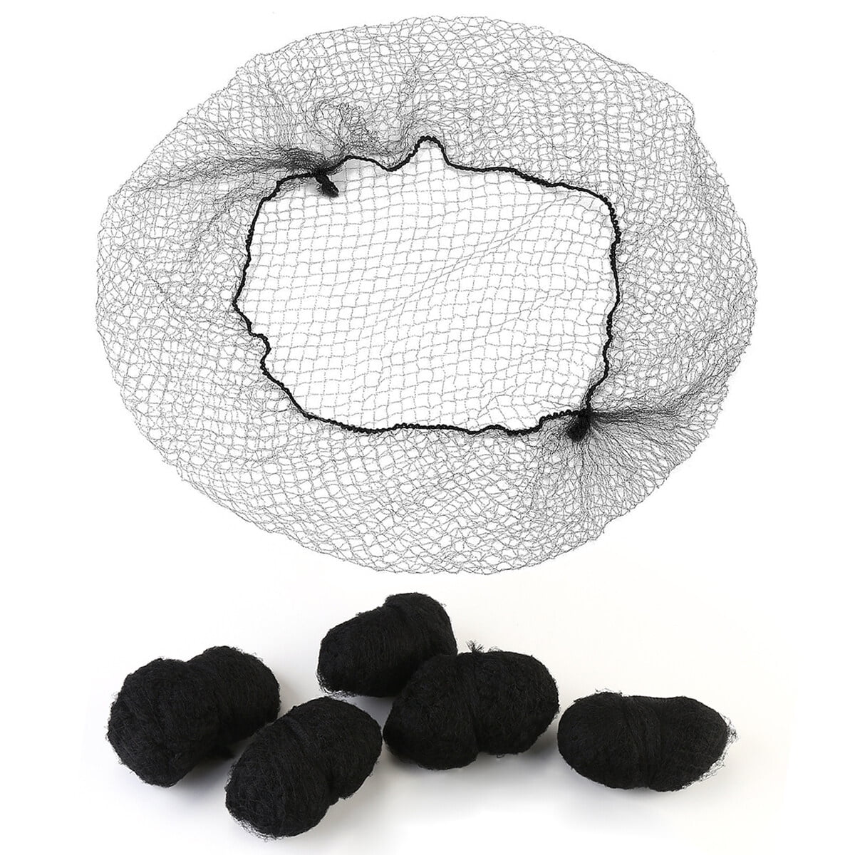 Hair Nets Pack of 100 Elastic Edge Mesh Disposable Invisible Hairnet ...