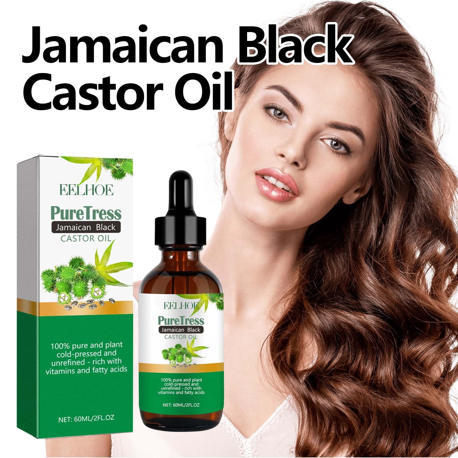 Hair Oil with Castor and Chestnut Extract Strengthens and Moisturizes ...