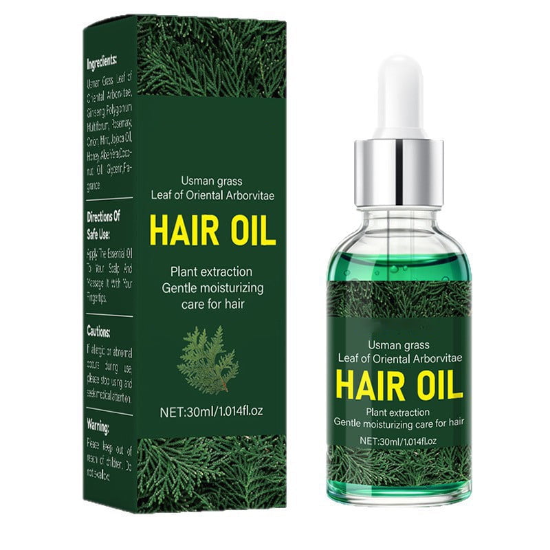 Hair Oil with Usman Grass and Oriental Arborvitae, 30ml Moisturizing ...